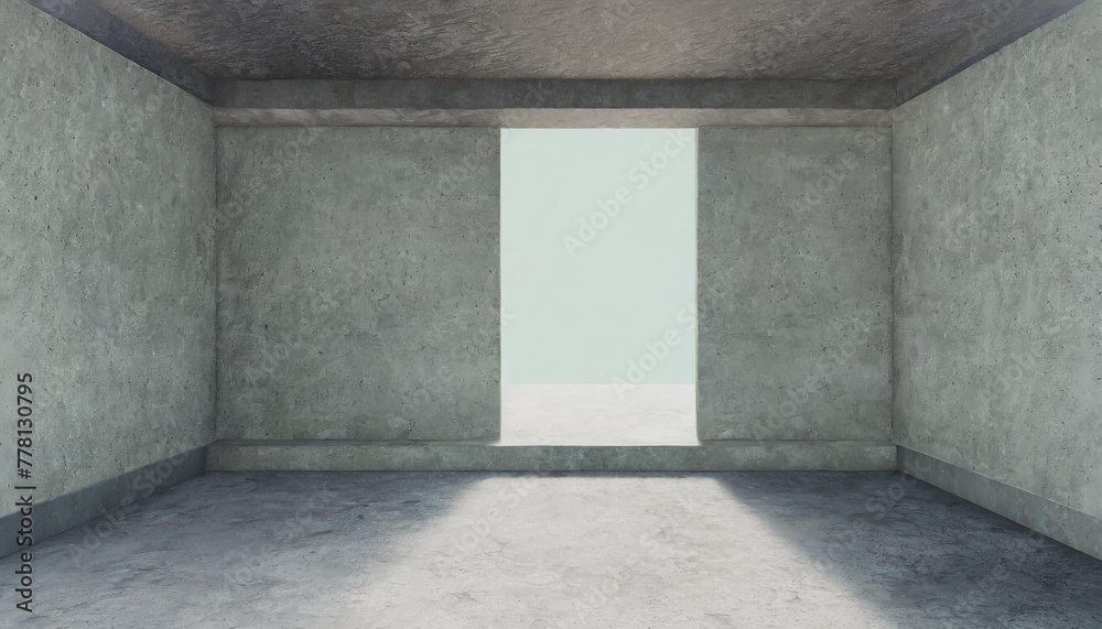 old building room stone space frame concrete place 3D wall realistic ...