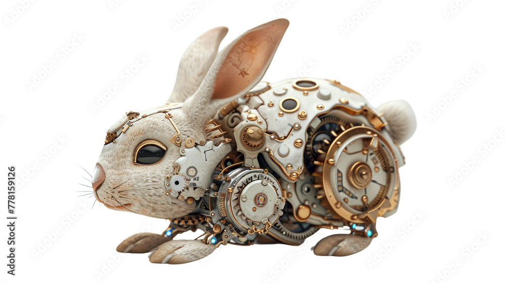 A charming 3D minimal steampunk rendering capturing the whimsy of a ...