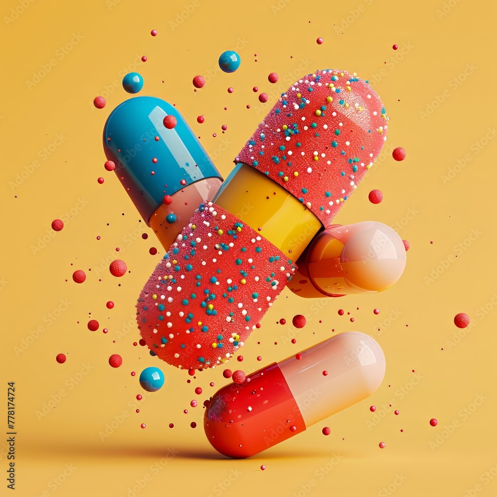 Amoxicillin Design a visually striking illustration of the ...