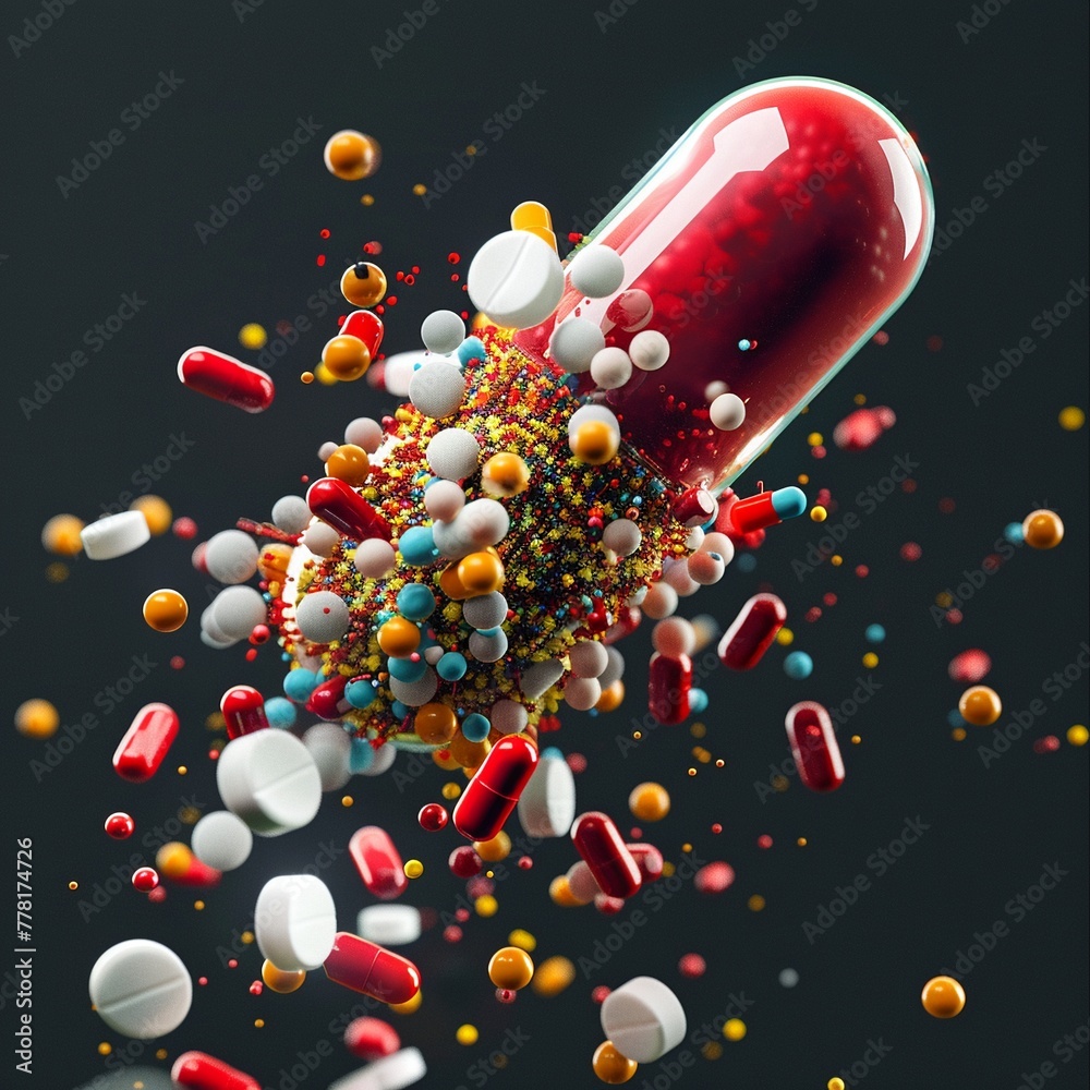 Amoxicillin Design a visually striking illustration of the ...