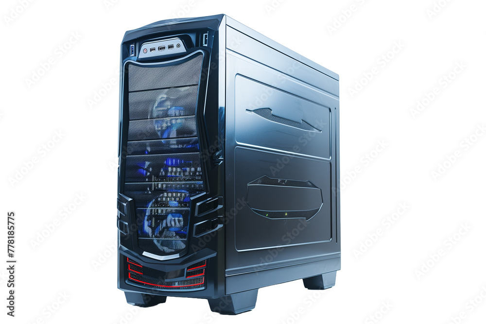 Foto de High Performance Computer Tower Case - isolated on White ...