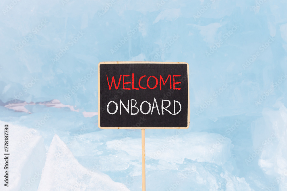 Welcome onboard symbol. Concept words Welcome onboard on beautiful ...