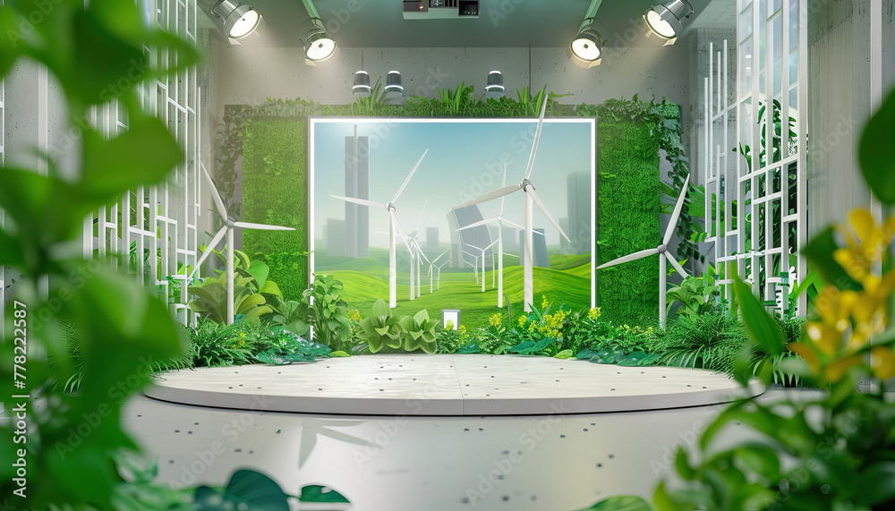 Sustainability Talk Show Studio: An eco-friendly set with recycled ...