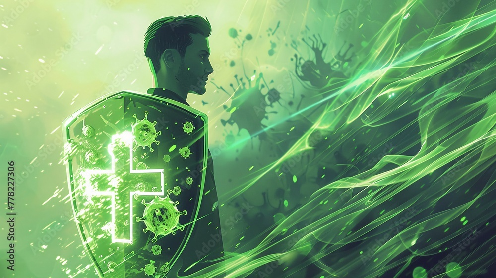 immune system bacteria protection prevention shield doctor fight germs ...