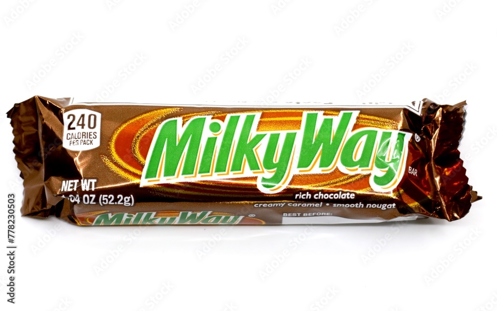 Milky Way brand candy bar. Invented in 1924, Milky Way is a chocolate ...