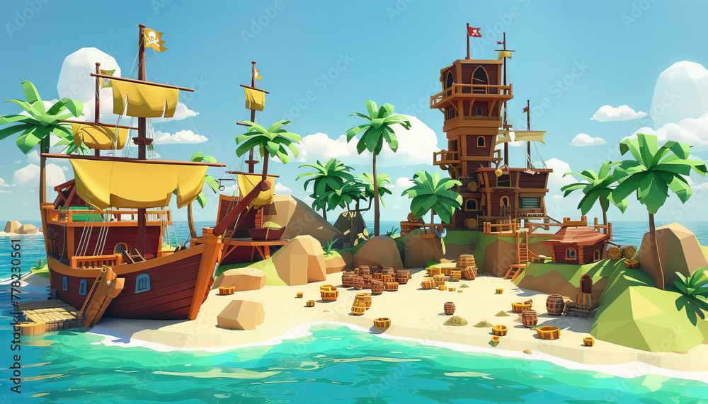 Adventure Quest Treasure Island: A treasure island set with hidden ...