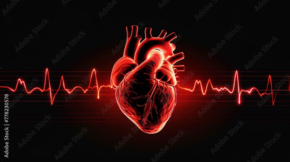 heart beat lifeline anatomy cardiovascular organ pulsation rhythm vital ...