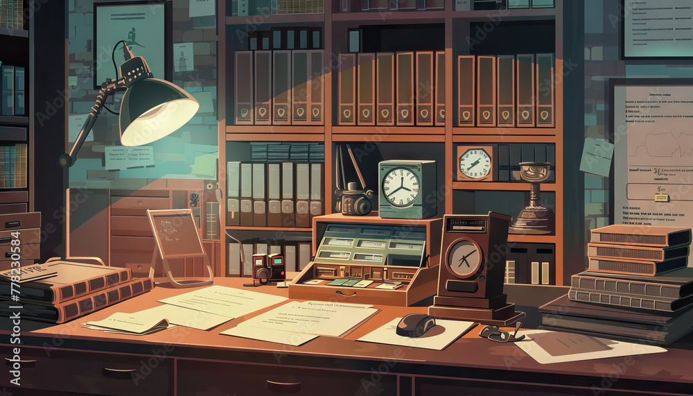 Detective Agency Secret Headquarters A secret detective agency set with ...