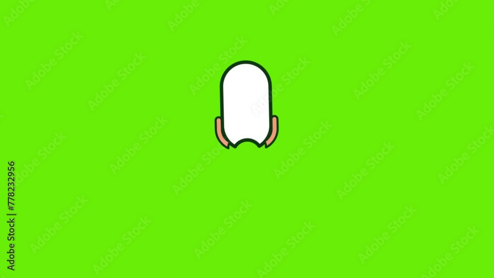 Recruitment And Research Employee Icon Animation on green screen ...