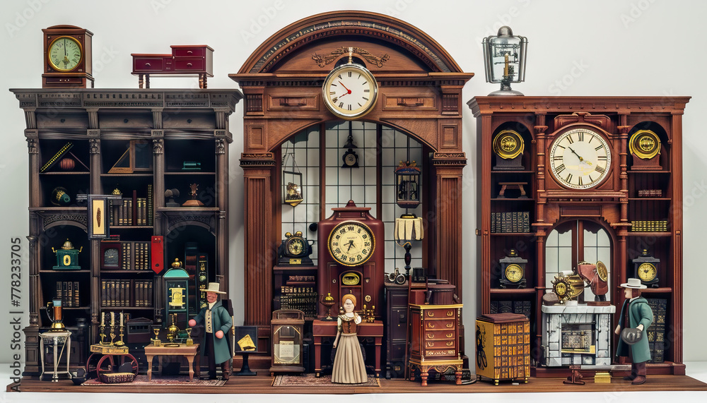 Historical Time Machine A time machine set with historical eras, period ...