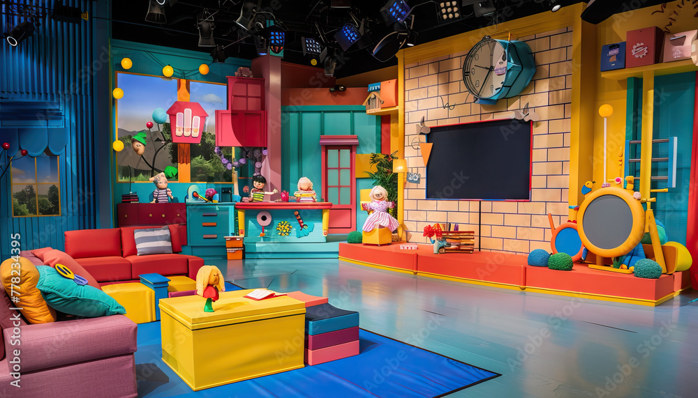 Interactive Family Talk Show Studio: A dynamic set with interactive ...