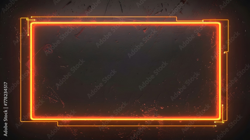 Contemporary black and orange live stream overlay video screen ...