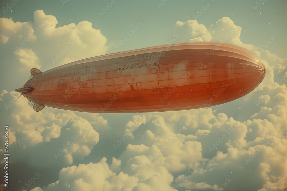 Blimp Advertising Advertising blimp floating in the sky with brand ...