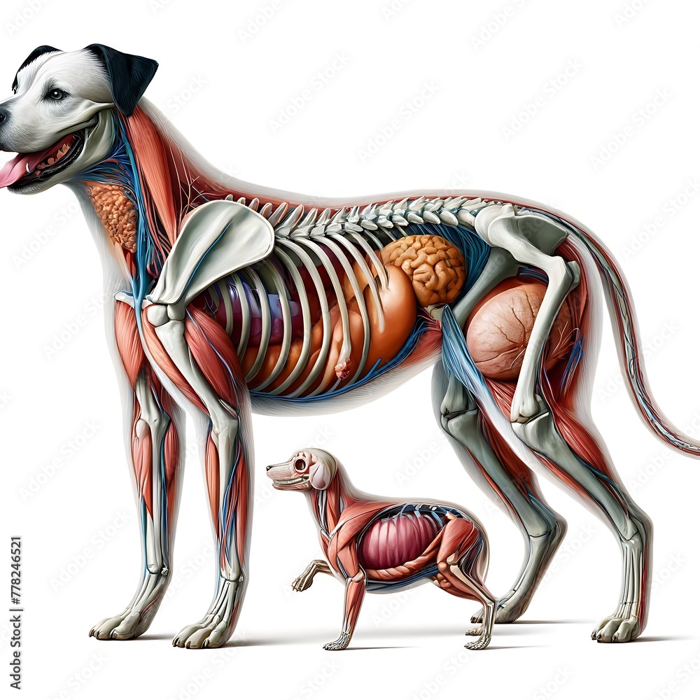 ImageHere's the updated illustration of a dog's anatomy, showcasing its ...