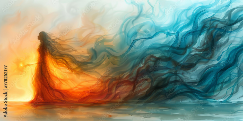 Enchanted watercolor clipart of a will-o'-the-wisp, leading the way ...