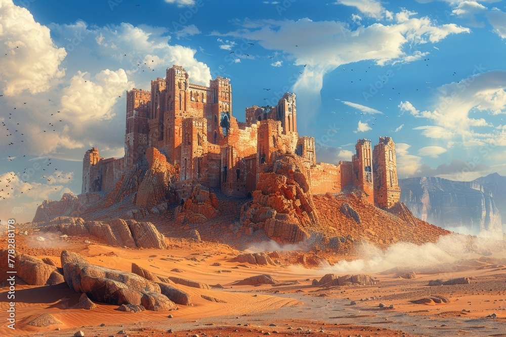 Once a mighty stronghold, the fortress now crumbles under the dark ...