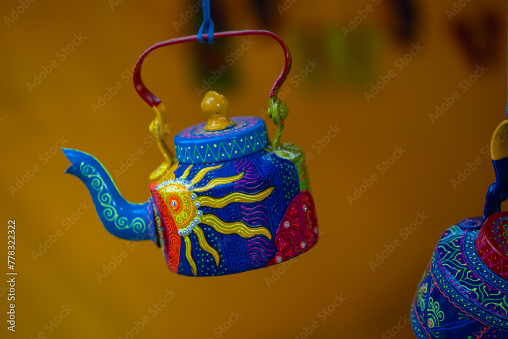 Handicraft work, Teas cattle painted with handmade colours with ...