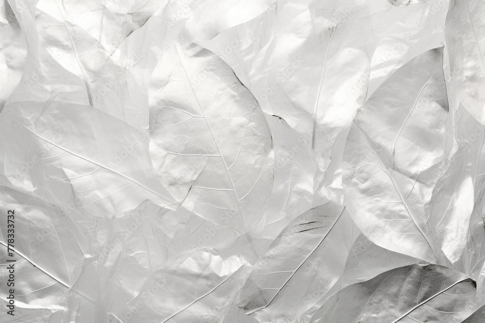 Seamless silver leaf background texture transparent overlay сreated ...