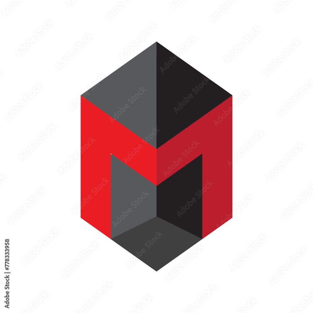 Letter M in box shape logo design template Stock Vector | Adobe Stock