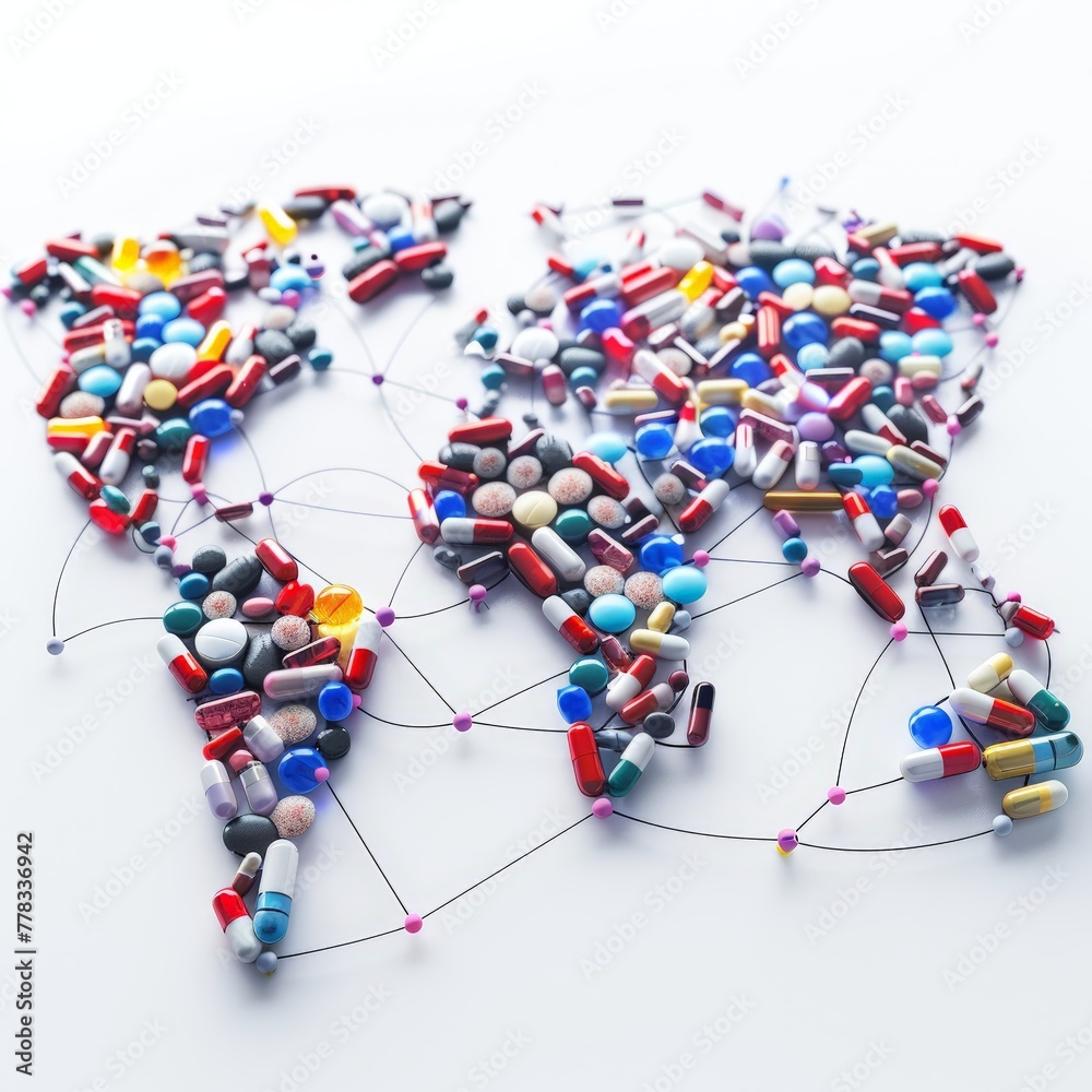 The pill was made into a world map, a network of clinical trials across ...