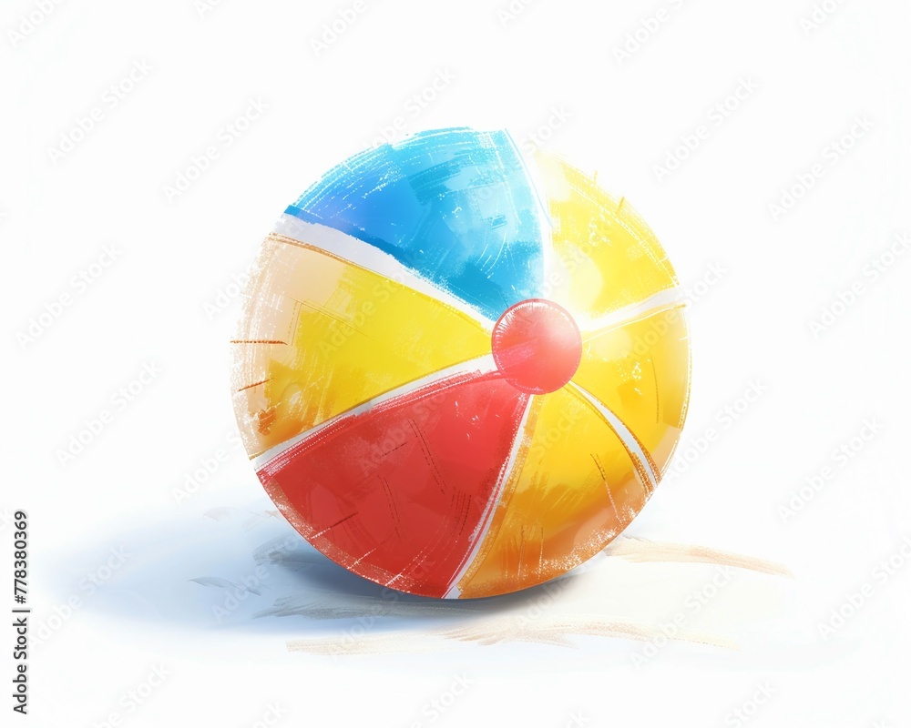 Beach ball clipart inflated and ready for play. Stock Illustration ...