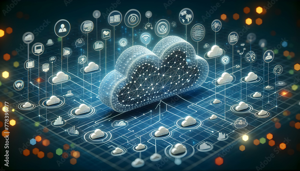 for advertisement and banner as Cloud Digital Mesh A mesh network of ...