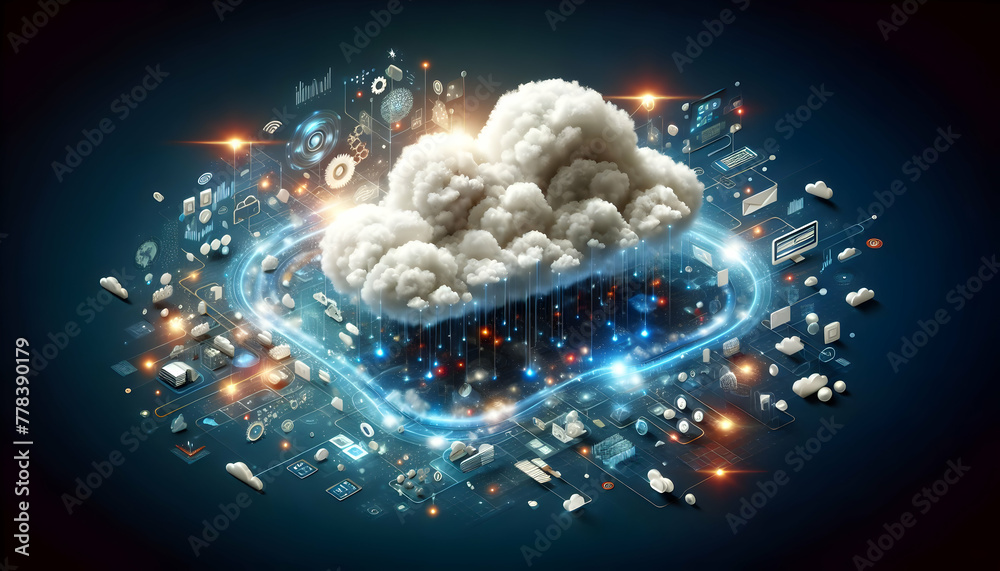 for advertisement and banner as Cloud Fusion Cloud elements fuse ...