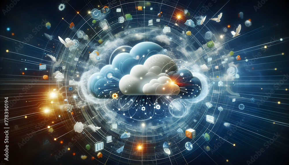 for advertisement and banner as Cloud Fusion Cloud elements fuse ...