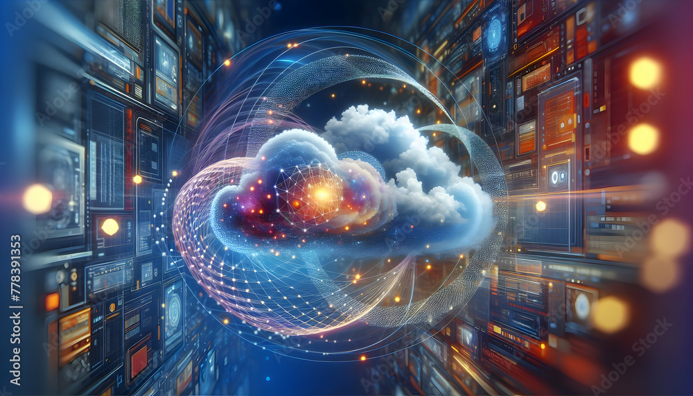 for advertisement and banner as Quantum Cloud Quantum computing ...