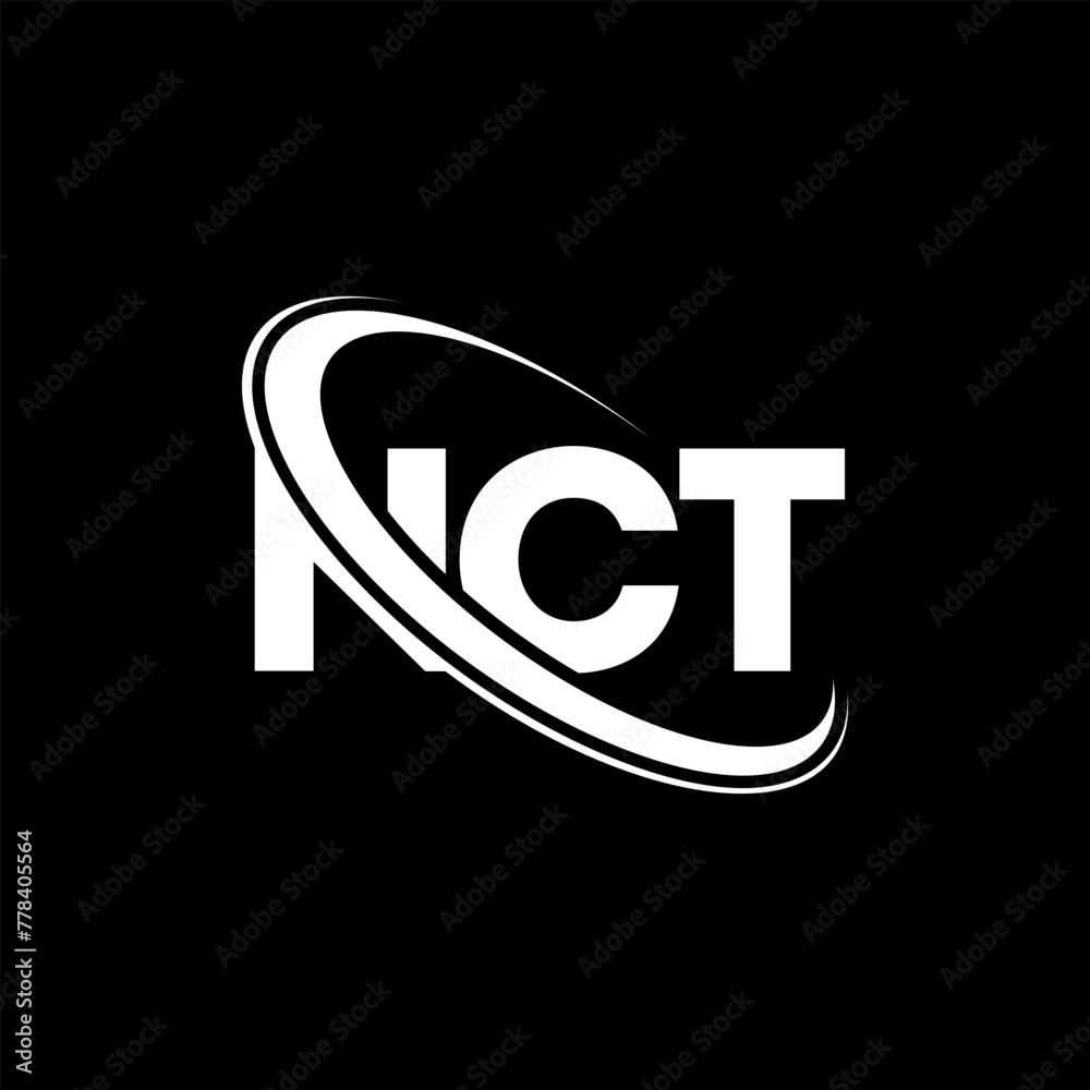 NCT logo. NCT letter. NCT letter logo design. Initials NCT logo linked ...