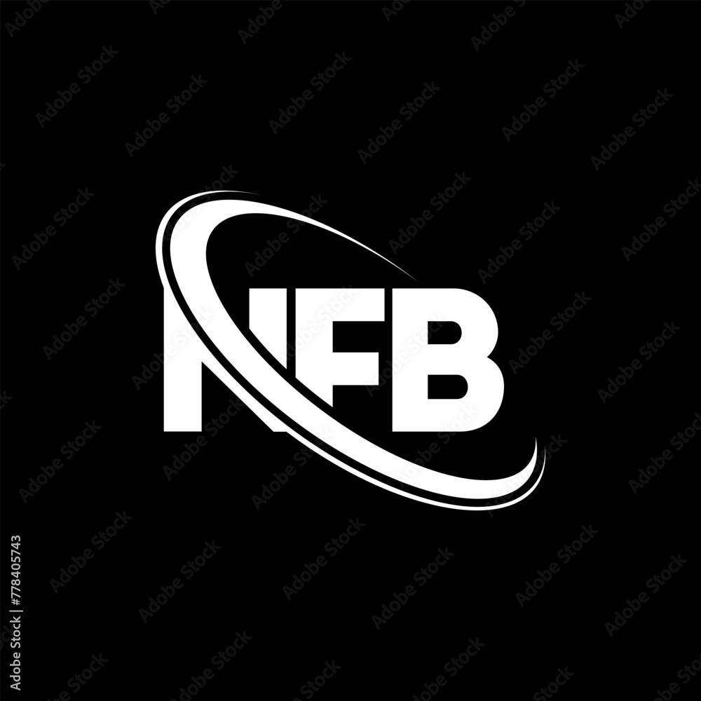 NFB logo. NFB letter. NFB letter logo design. Initials NFB logo linked ...