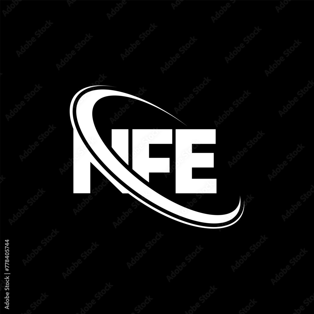 NFE logo. NFE letter. NFE letter logo design. Initials NFE logo linked ...