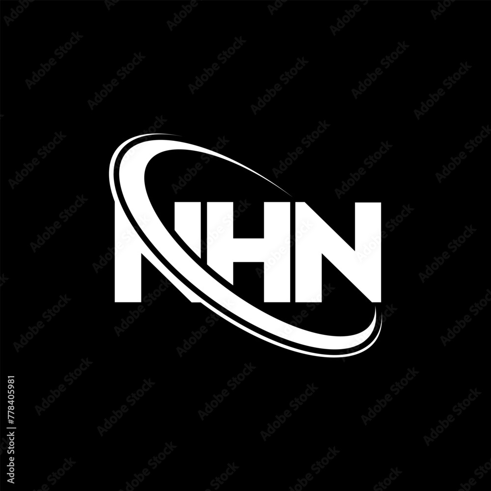 NHN logo. NHN letter. NHN letter logo design. Initials NHN logo linked ...