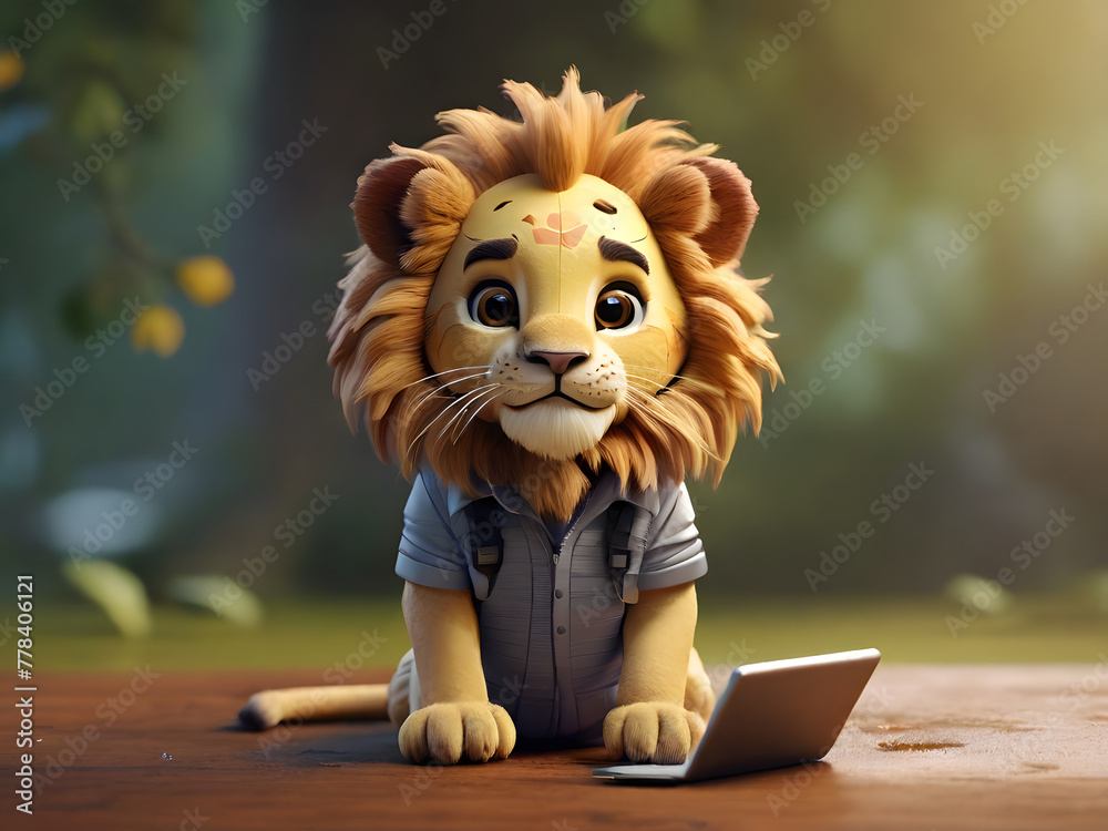 "Whimsical AI: Cute lion Character for Instagram" "Tech-Savvy Serpent ...