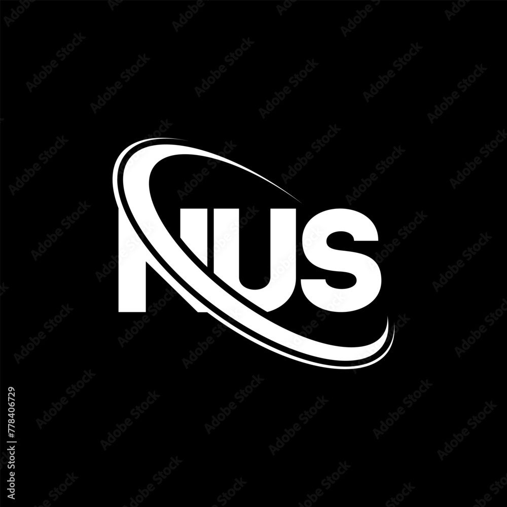 NUS logo. NUS letter. NUS letter logo design. Initials NUS logo linked ...