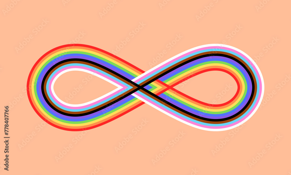 Pride Infinity Sign Symbol. Pride Banner with LGBT Flag Wave Design ...