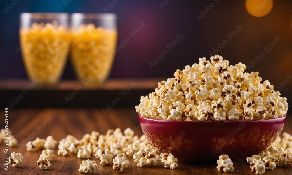 Kettle corn popcorn on a table, a staple food and superfood Stock Photo ...