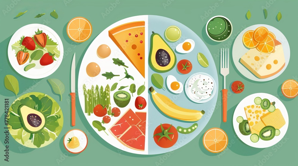 Nourish your body with a balanced diet, featuring vegan options and ...