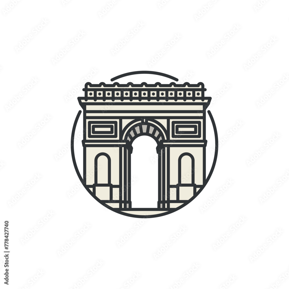 Vetor de Commemorative monument in Paris., France. Holds historical ...