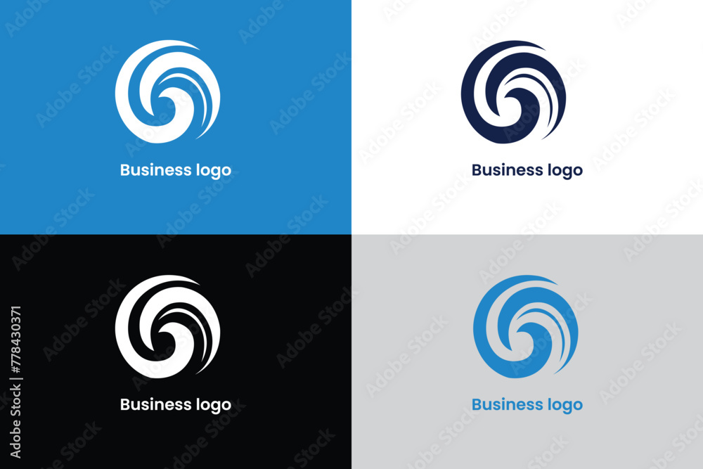 letter c logo, letter c and wave icon logo, letter c and swoosh icon ...