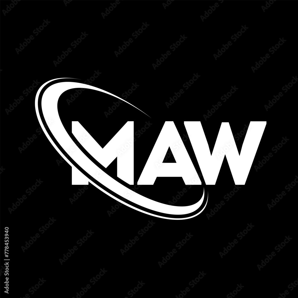 MAW logo. MAW letter. MAW letter logo design. Initials MAW logo linked ...