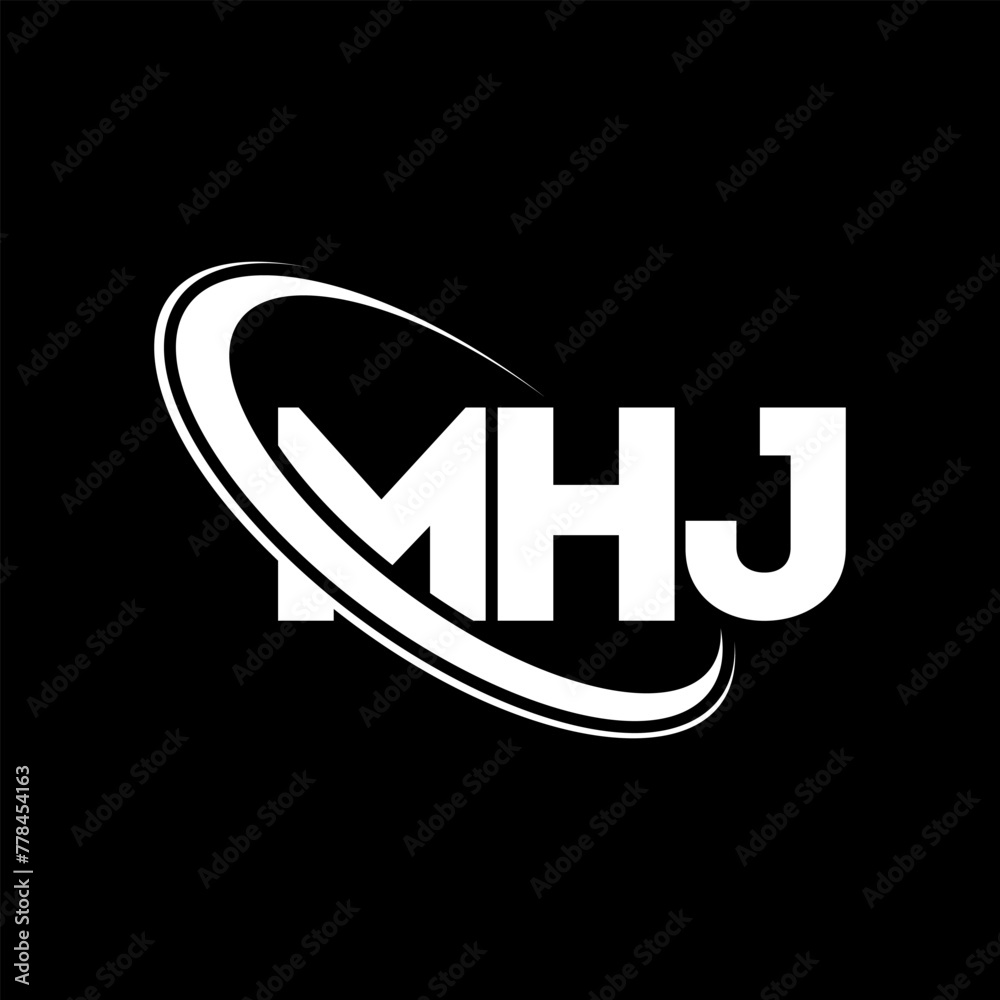 MHJ logo. MHJ letter. MHJ letter logo design. Initials MHJ logo linked ...