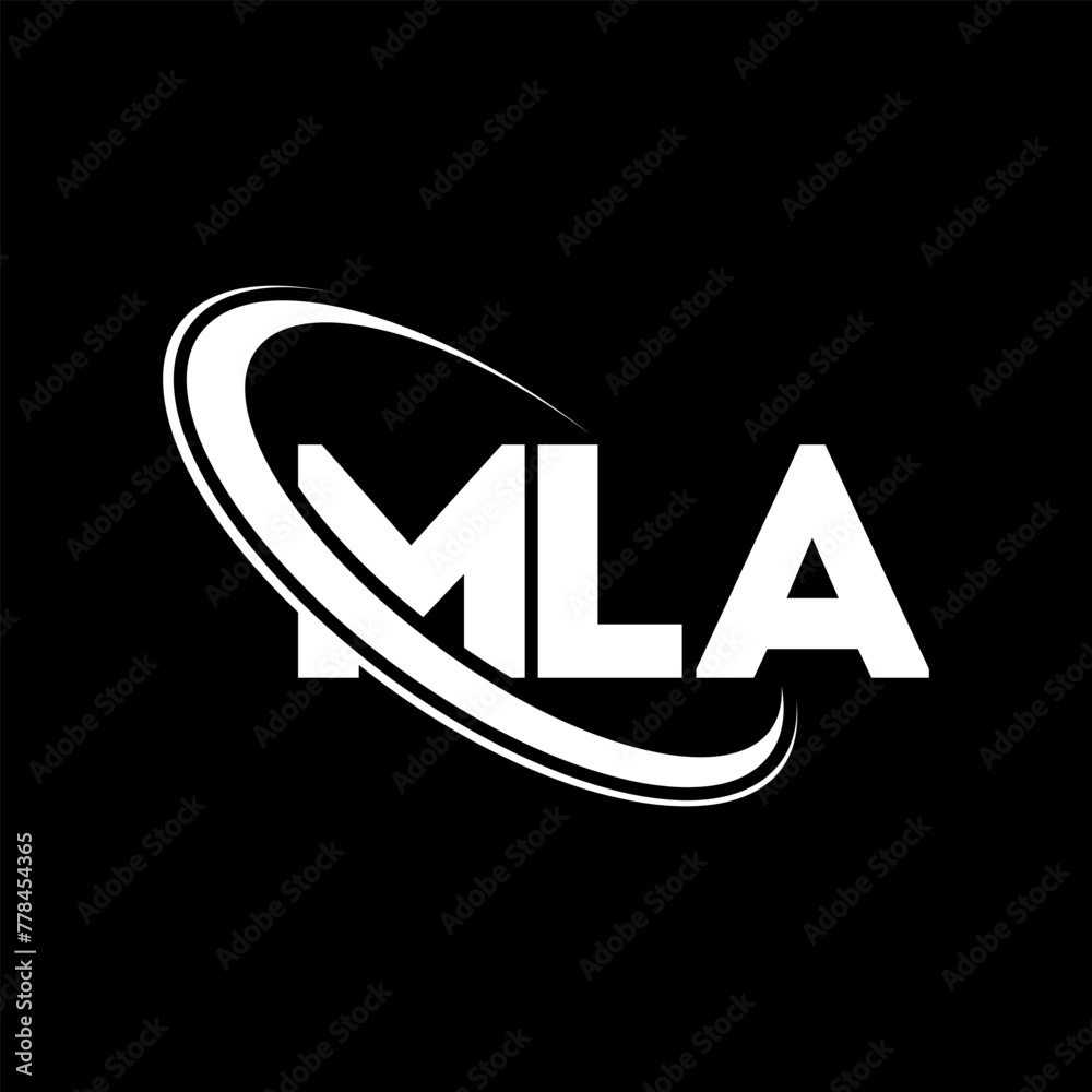 Mla Logo Mla Letter Mla Letter Logo Design Initials Mla Logo Linked With Circle And Uppercase