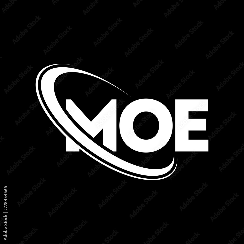 MOE logo. MOE letter. MOE letter logo design. Initials MOE logo linked ...