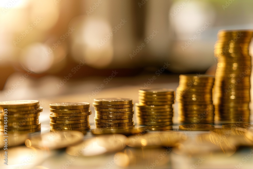 An image that represents financial growth and success. Displays a graph ...