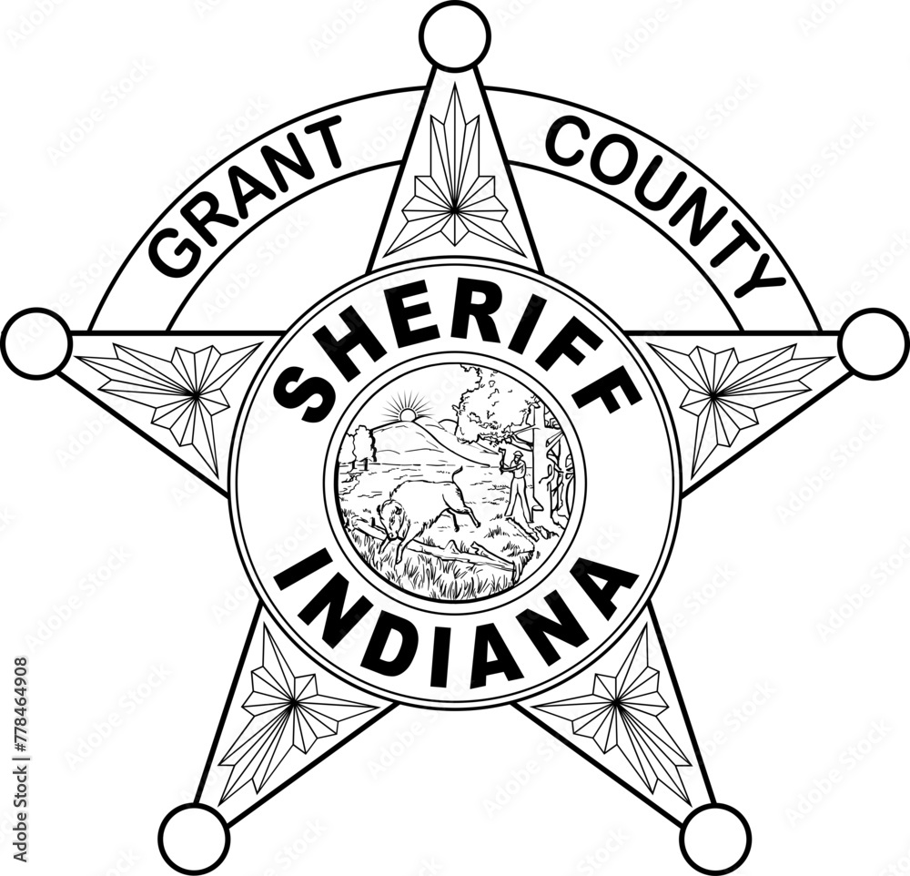 sheriff star, sheriff badge, template, 5 star badge, 5 pointed, custom ...