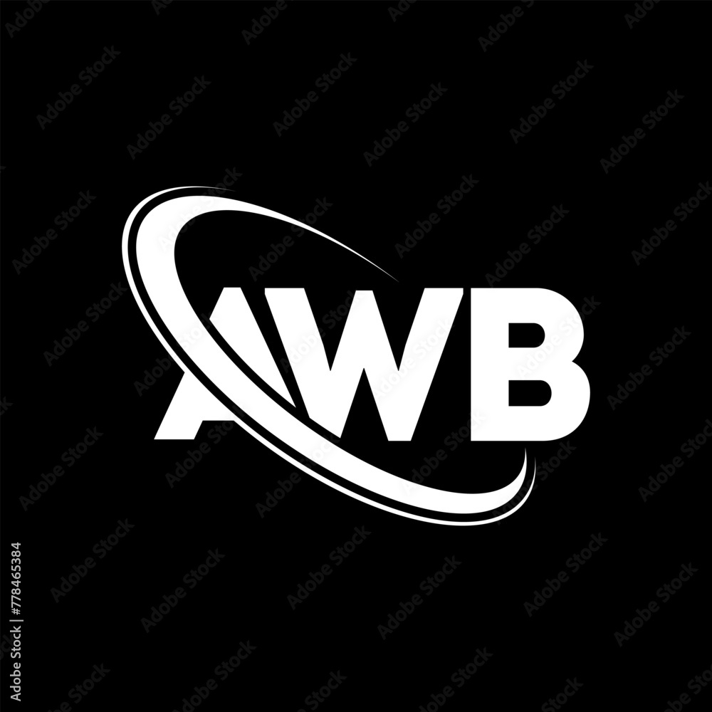 AWB logo. AWB letter. AWB letter logo design. Initials AWB logo linked ...