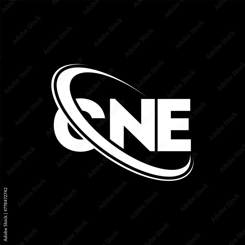 CNE logo. CNE letter. CNE letter logo design. Initials CNE logo linked ...