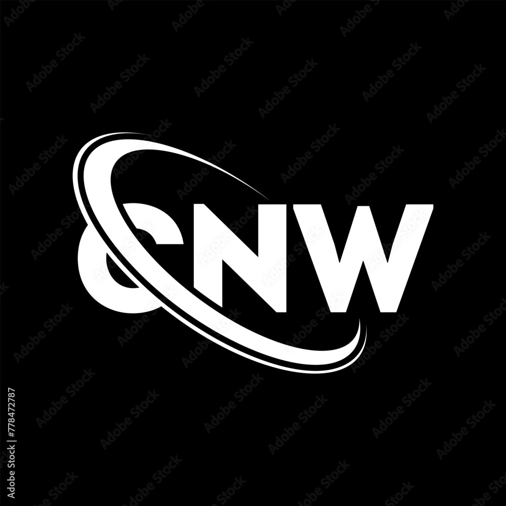 CNW logo. CNW letter. CNW letter logo design. Initials CNW logo linked ...