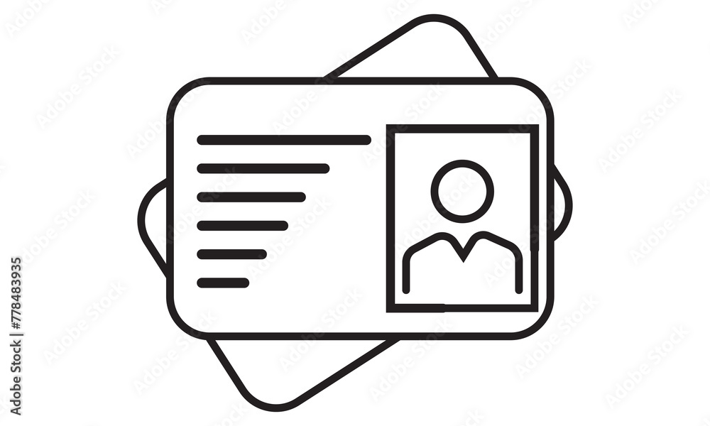 ID Card icon set. ID Card icon collection. Driver's license ...